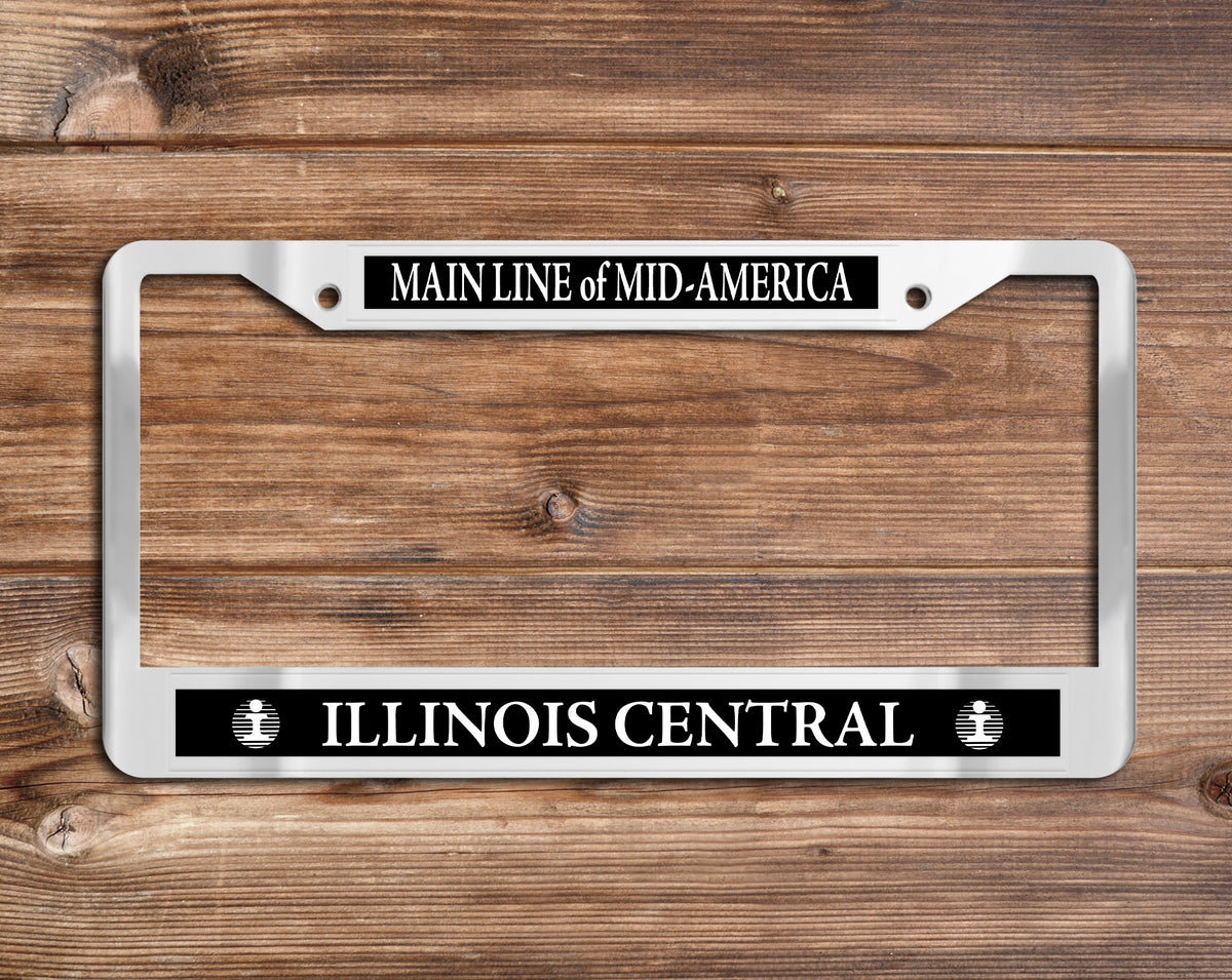 Illinois Central (Death Star Logo) - Chrome License Plate Frame ...