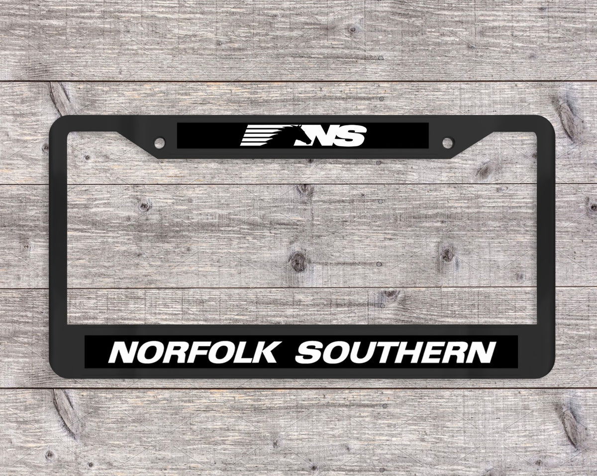 Norfolk Southern (NS) Chrome OR Matte Black finish License Plate Frame ...