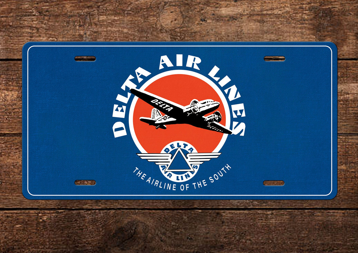 Delta Air Lines License Plate – VintageTransCo