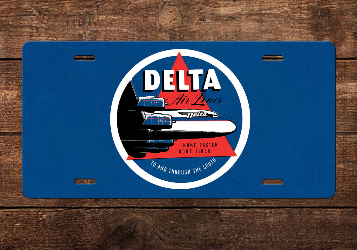 Delta Air Lines License Plate – VintageTransCo