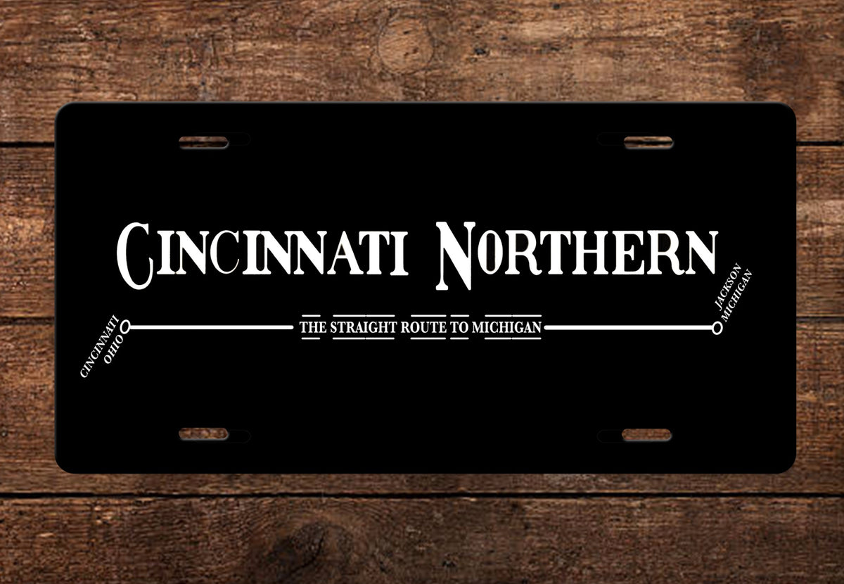 Cincinnati Northern Railroad License Plate – VintageTransCo
