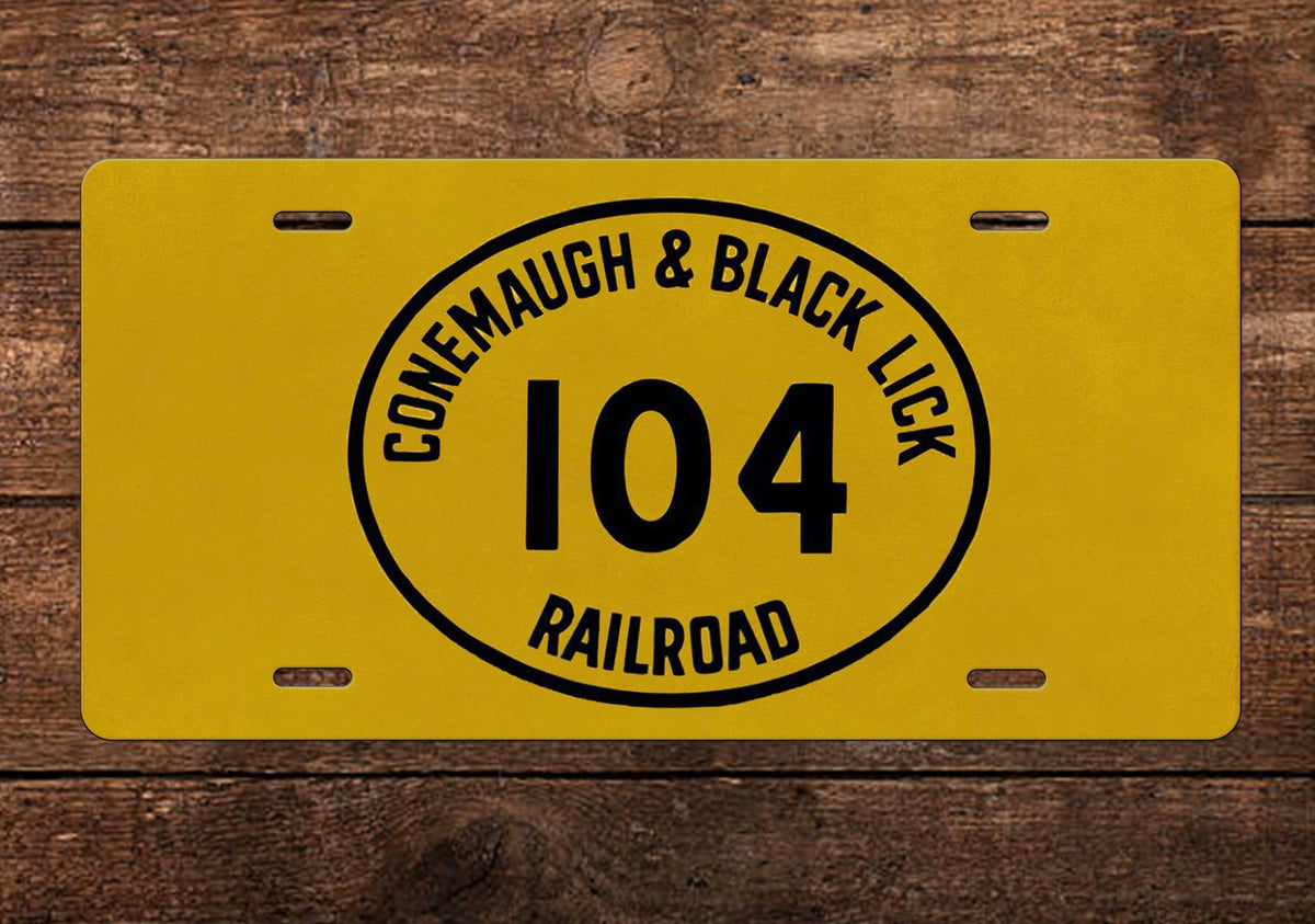 Conemaugh & Black Lick Railroad License Plate – VintageTransCo