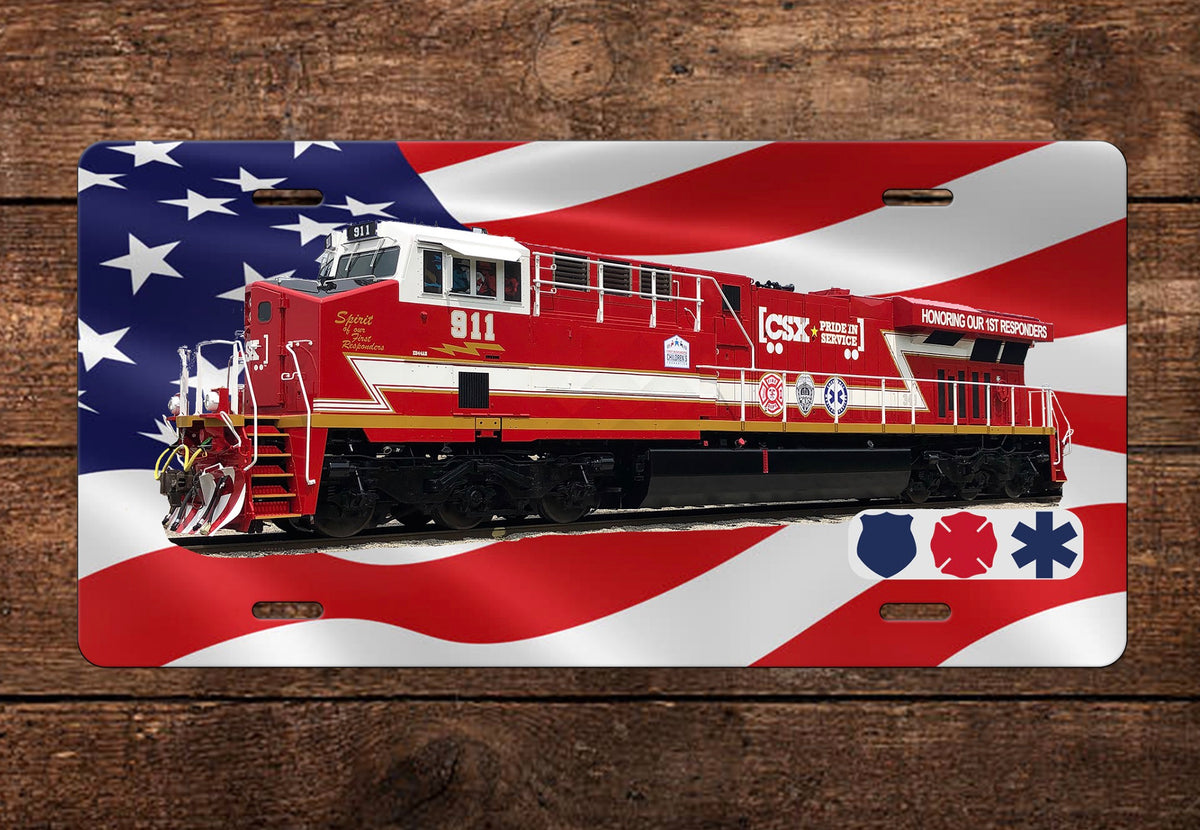 CSX - No. 911 - Spirit of Our First Responders - License Plate ...