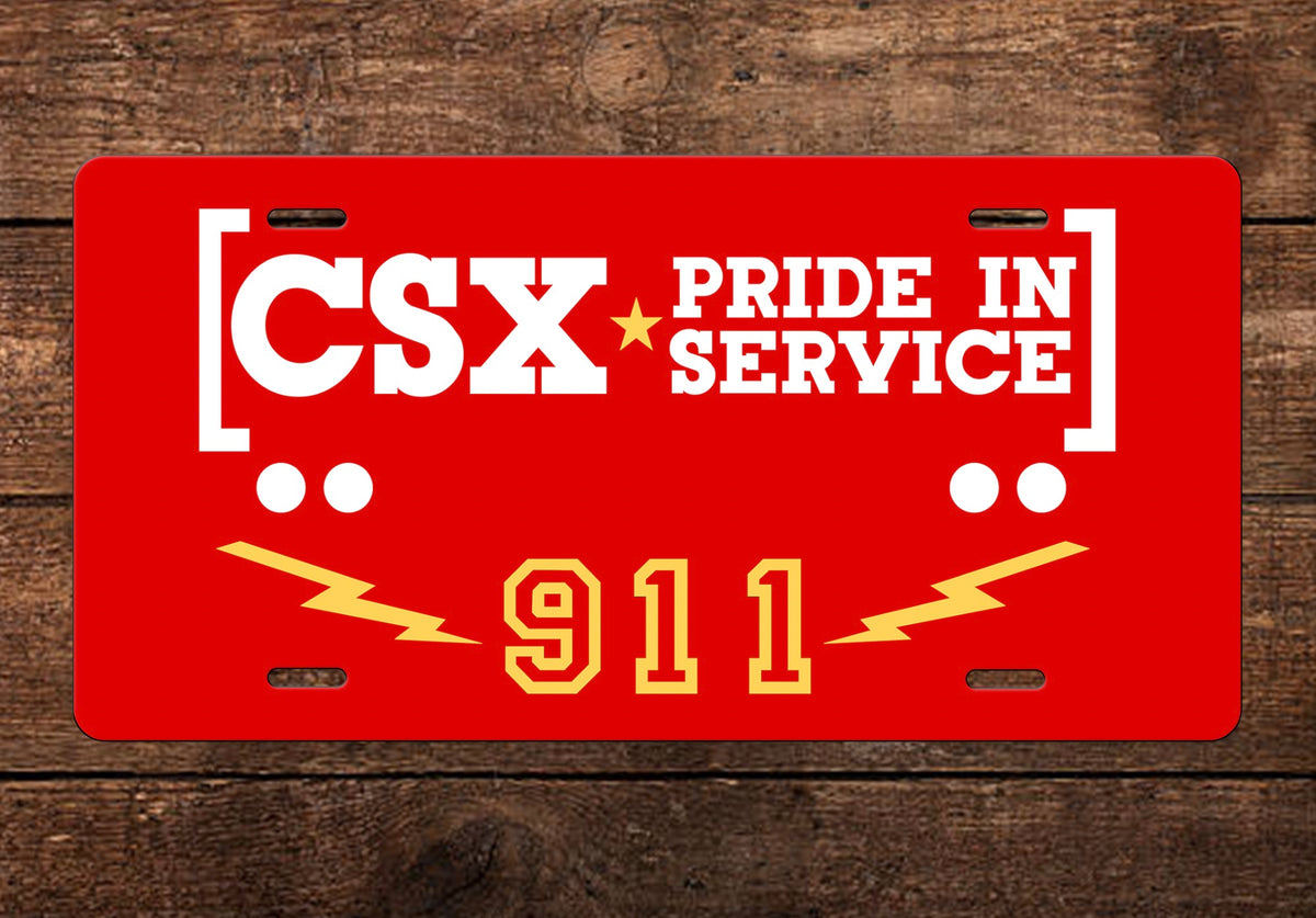 CSX 9-1-1 License Plate – VintageTransCo