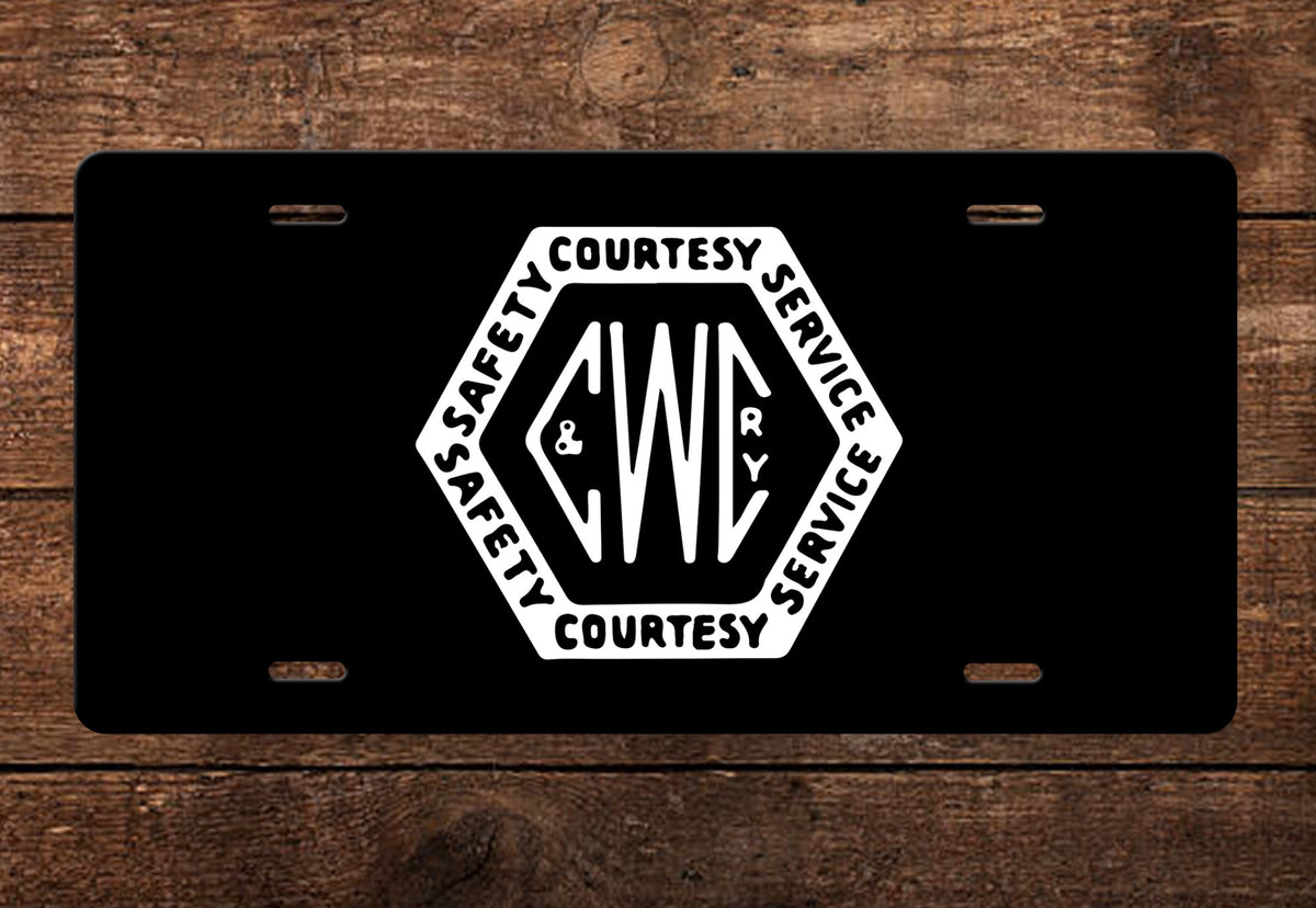 Charleston & Western Carolina Railway (C&WC) License Plate – VintageTransCo
