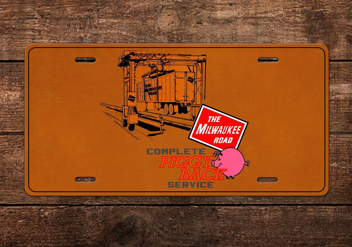 Milwaukee Road - Piggy Back Service - License Plate – VintageTransCo