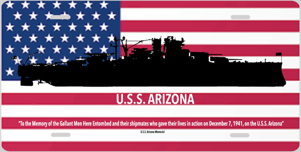 USS Arizona Memorial License Plate – VintageTransCo