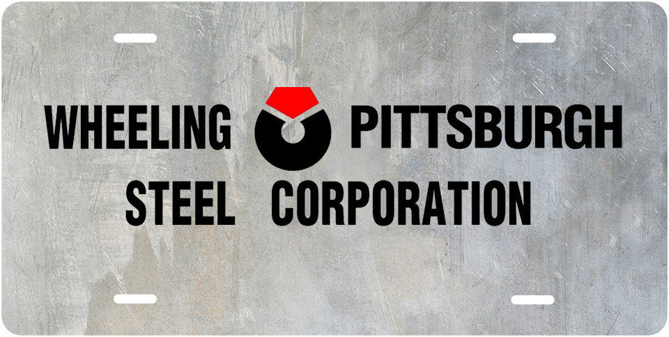 Wheeling Pittsburgh Steel Corp License Plate – VintageTransCo